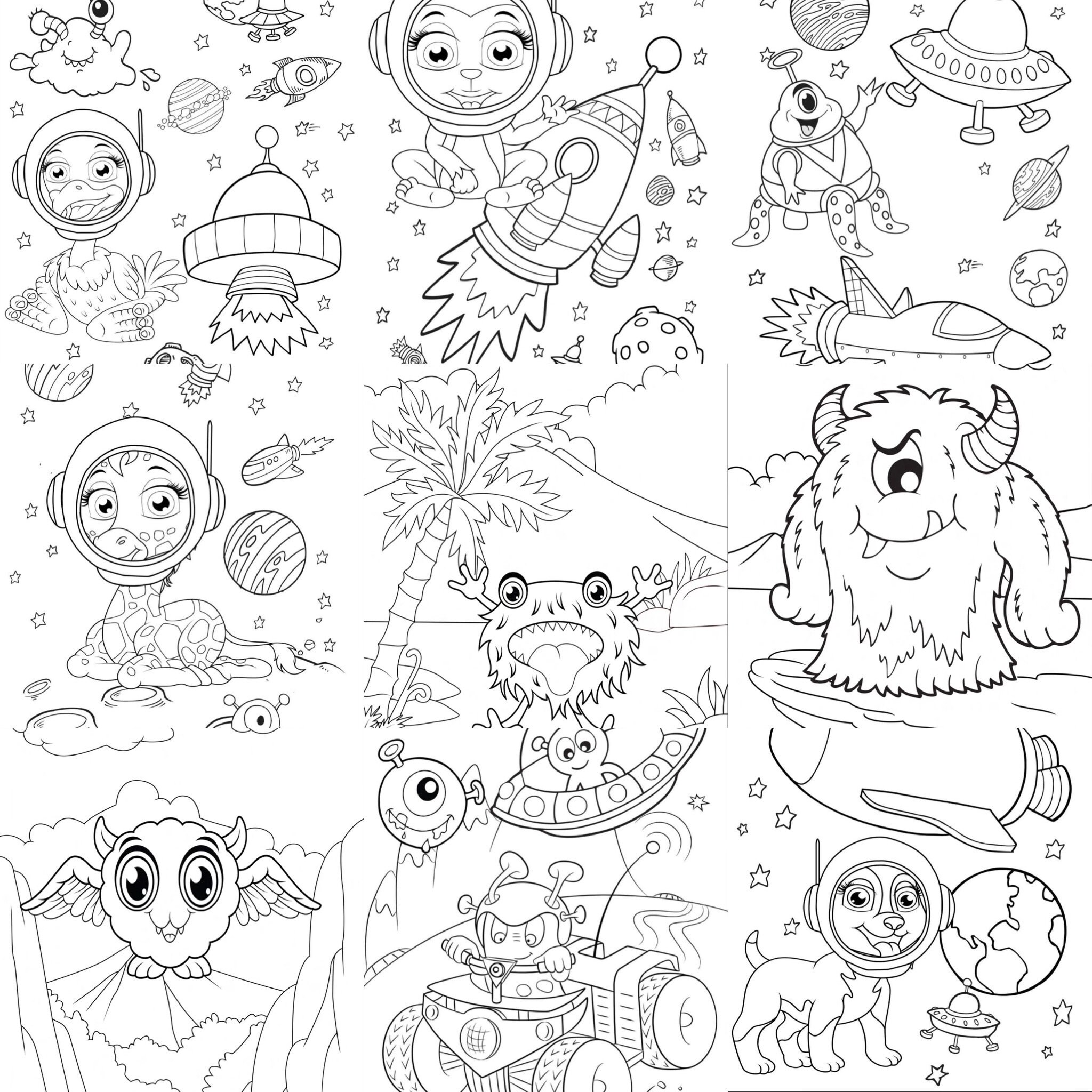 Aliens Space Art Kids Coloring Pages Space Ships Anime Art Kids Fun ...