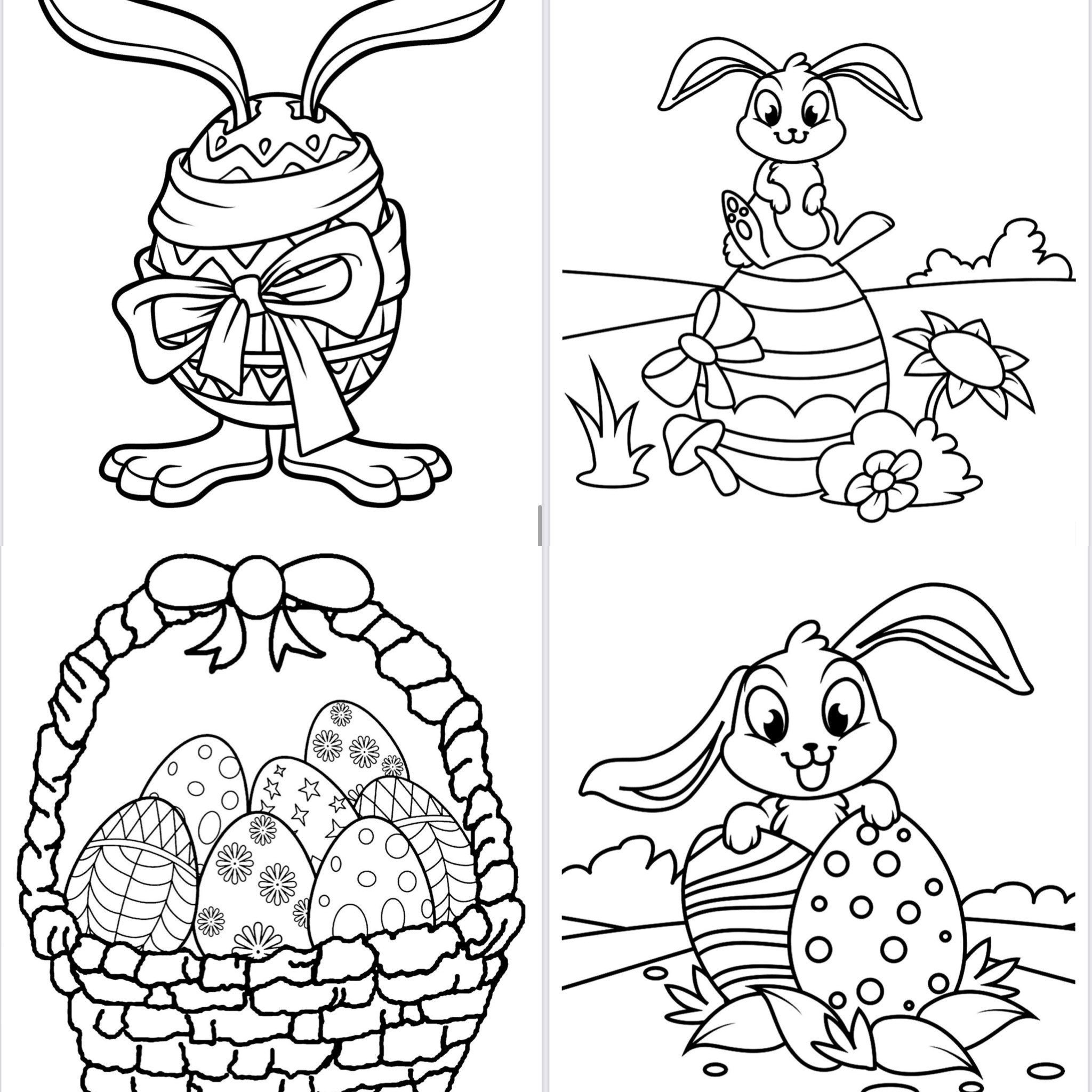 Easter 40 Printable Coloring Pages for Kids-instant Download-cartoon ...