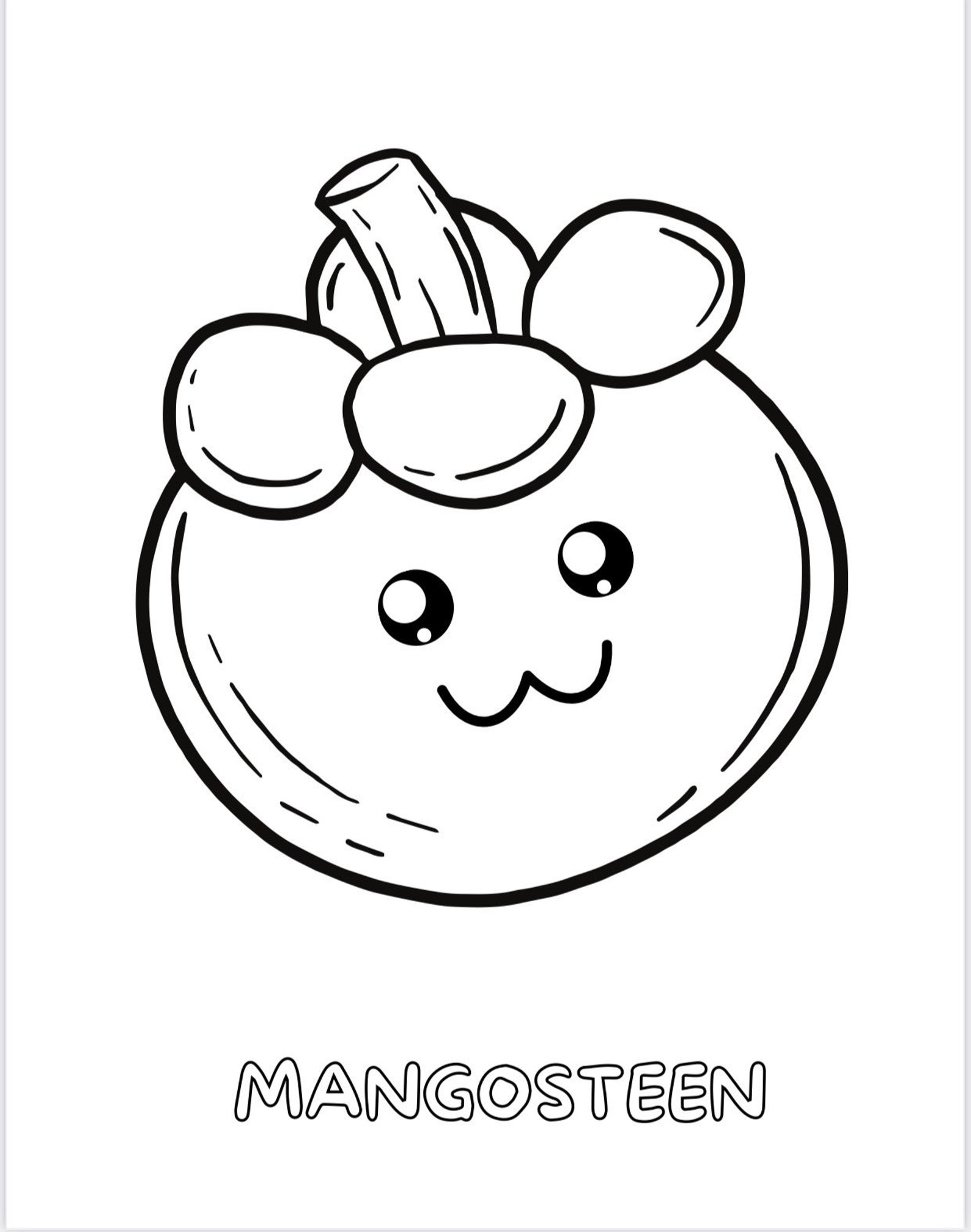 Fun Kawaii Fruit 15 Printable Coloring Pages-instant Download-character ...