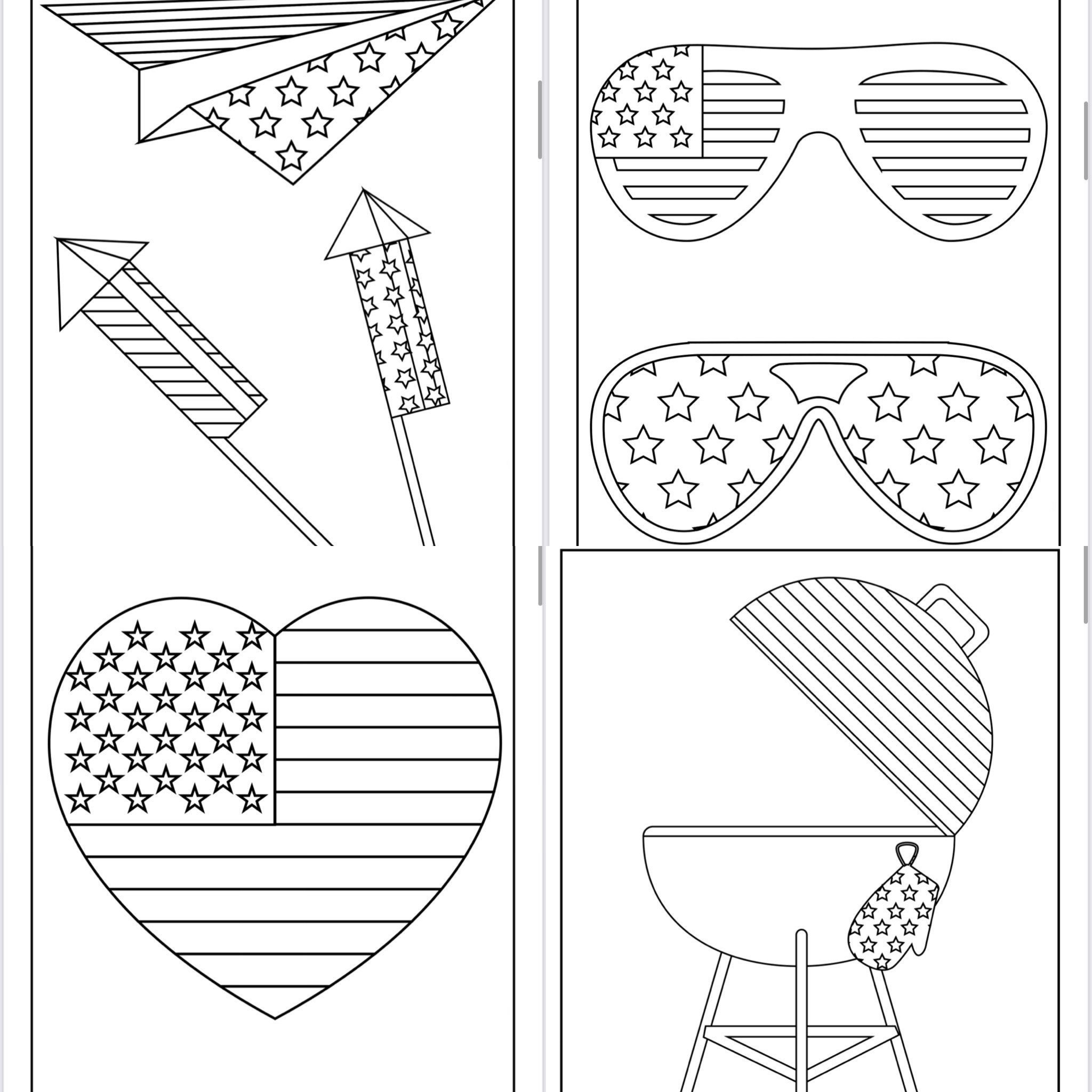 Fourth of July Coring Pages- Kids Fun Activities-20 Independence Day ...
