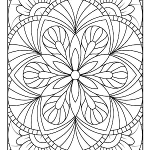 Square Mandalas 50 Printable Coloring Pages-instant Download-teens and ...