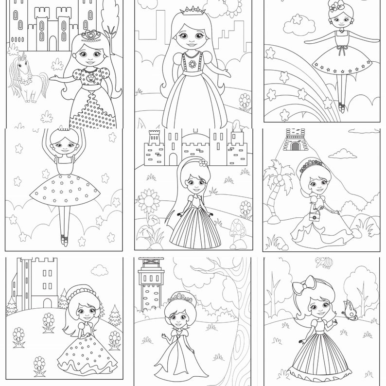 Printable Princess Coloring Pages - Cute Girl Coloring Sheets ...