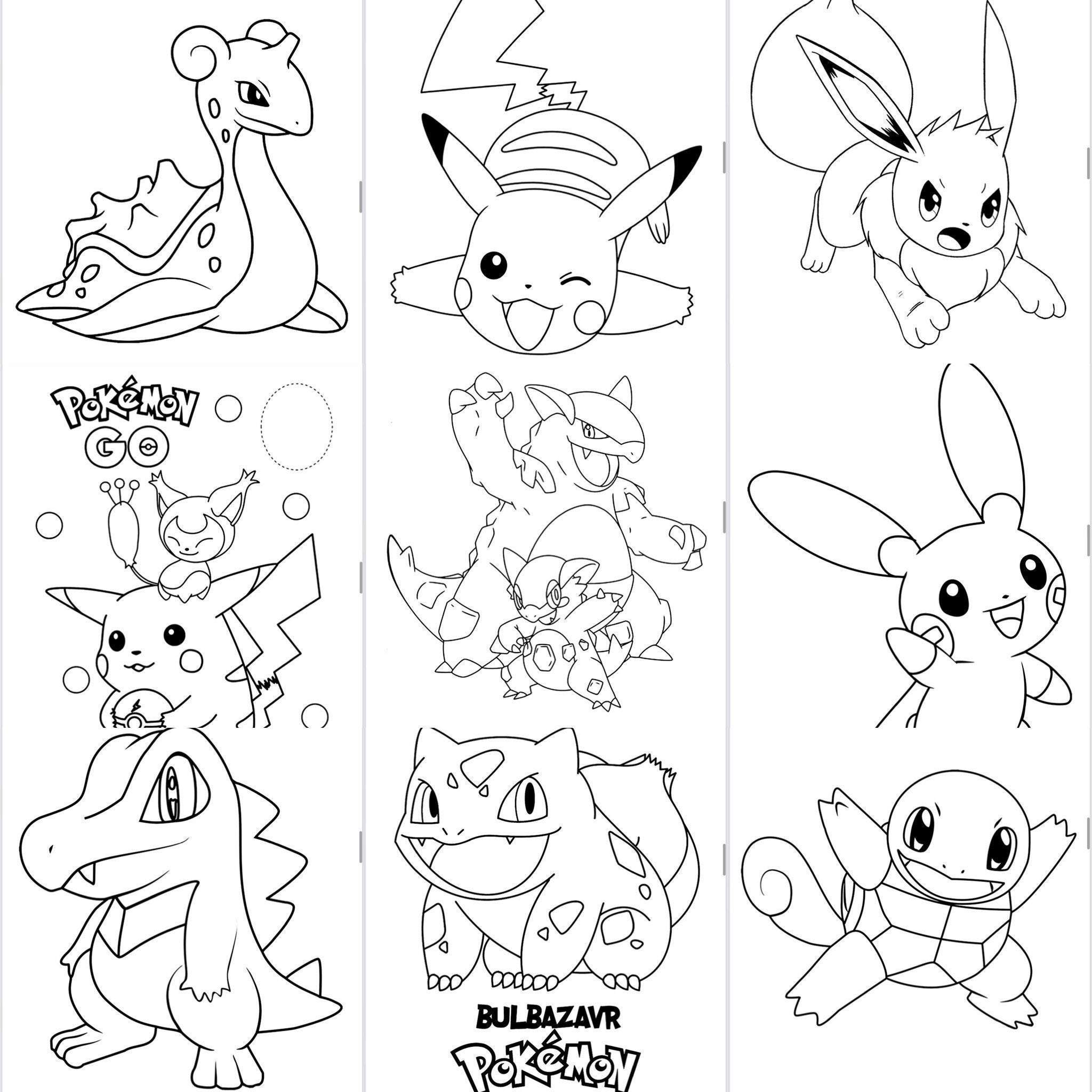 Pokemon Coloring Pages-anime Art-kids Fun Activities-digital Download ...