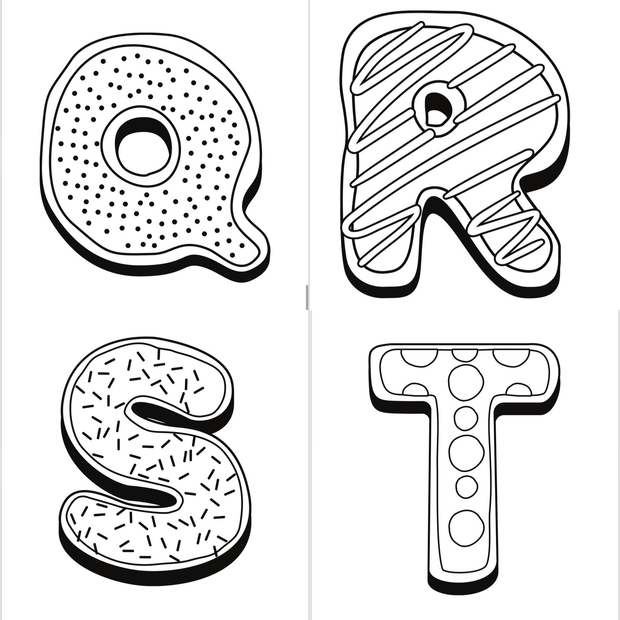 Alphabet 26 Printable Coloring Page-instant Download-learning Activity ...