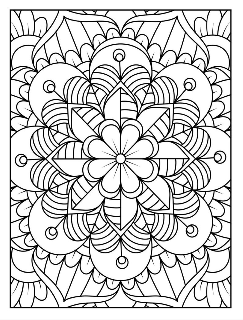 Square Mandalas 50 Printable Coloring Pages-instant Download-teens and ...