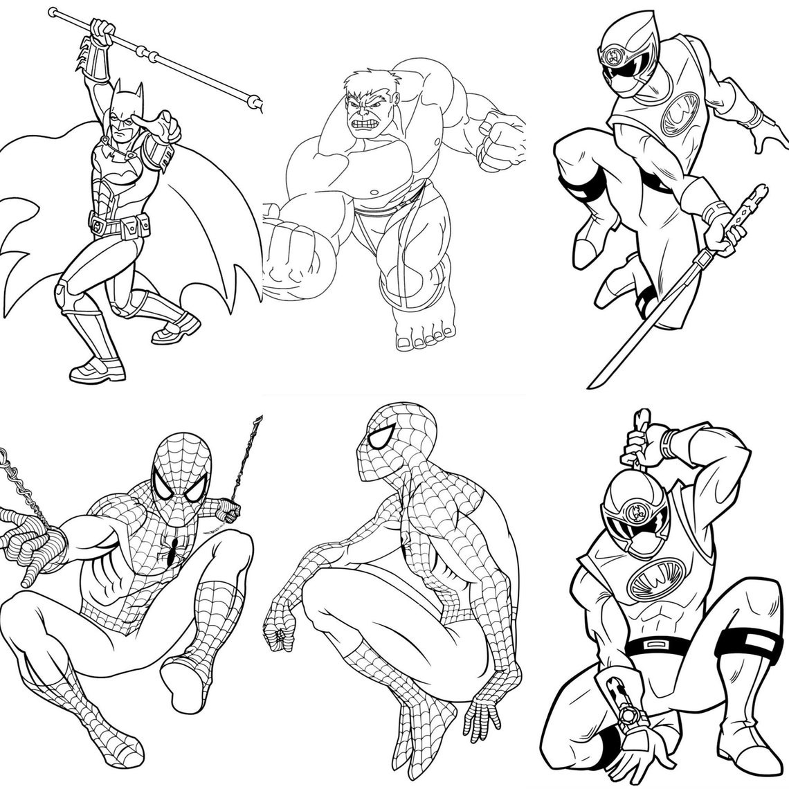 Superhero 45 Printable Coloring Pages-instant Download-fun Activity for ...
