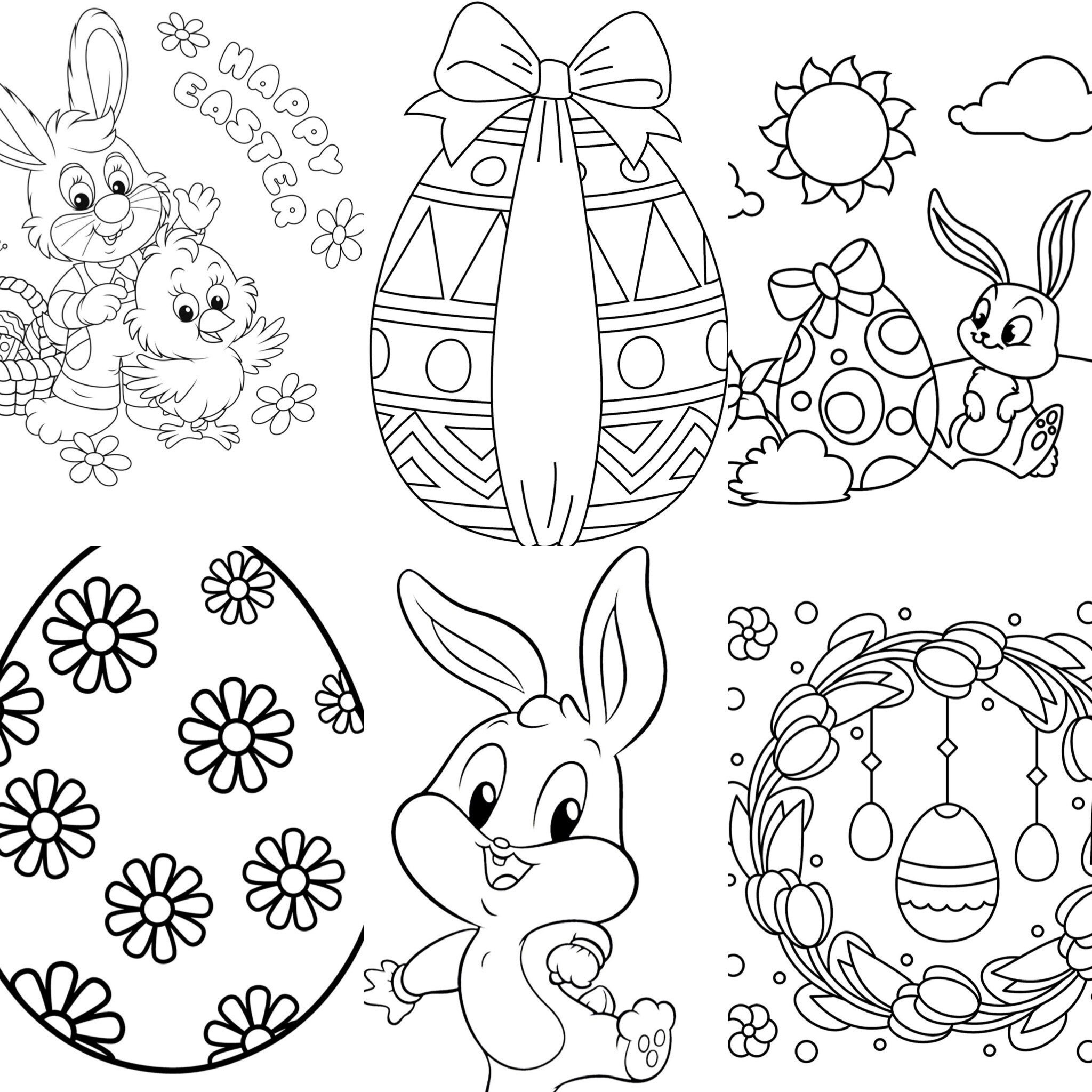 Easter 40 Printable Coloring Pages for Kids-instant Download-cartoon ...