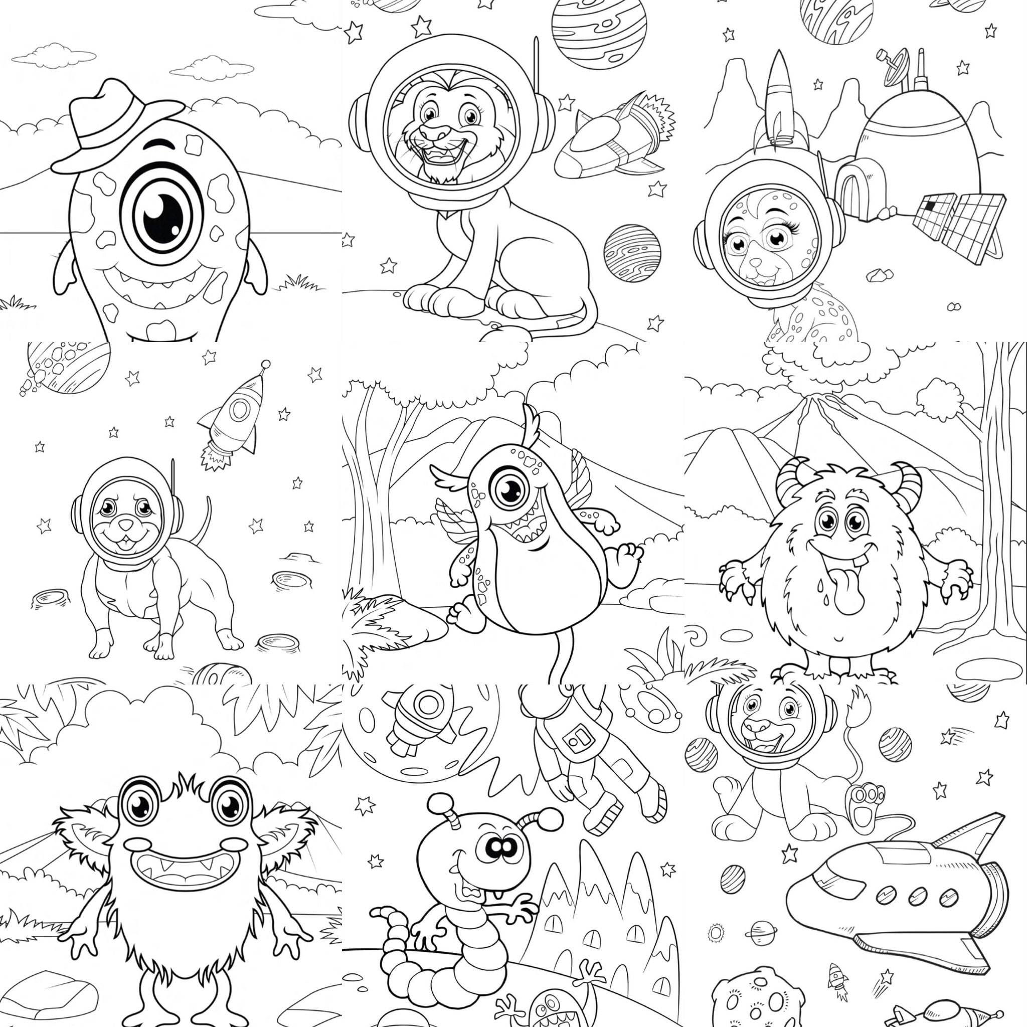 Aliens Space Art Kids Coloring Pages Space Ships Anime Art Kids Fun ...