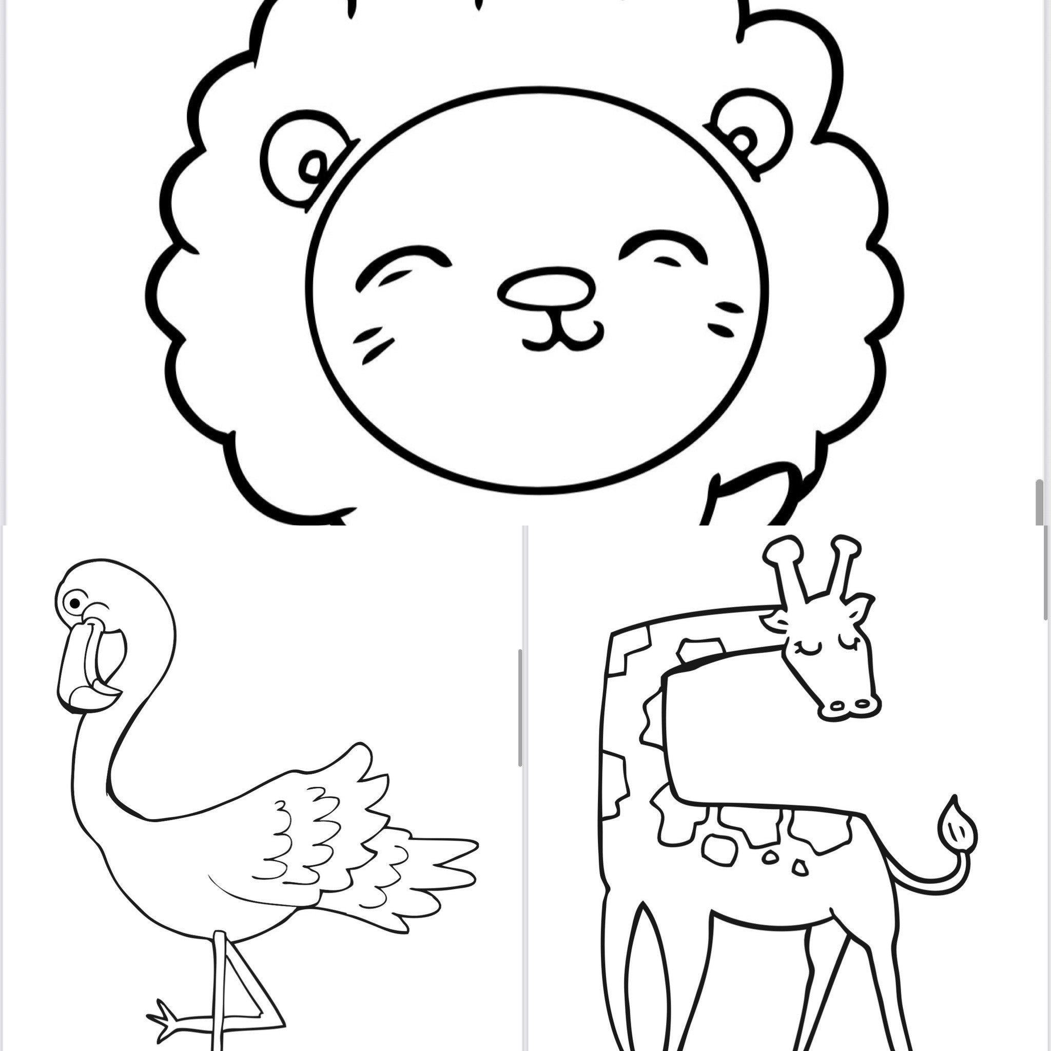Zoo Animal 15 Printable Coloring Pages-cartoon Print Coloring Pages ...