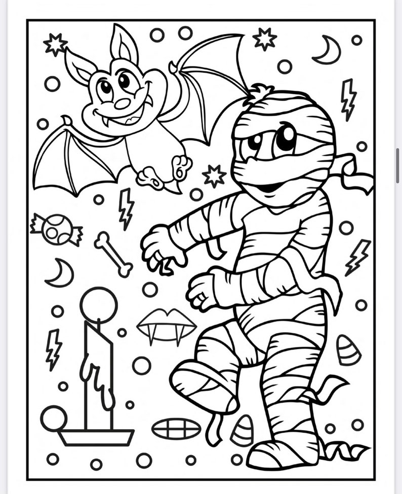 Halloween 50 Printable Coloring Pages-instant Download-holiday Coloring ...