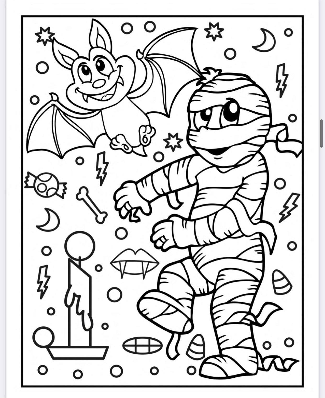 Halloween 50 Printable Coloring Pages-instant Download-holiday Coloring ...