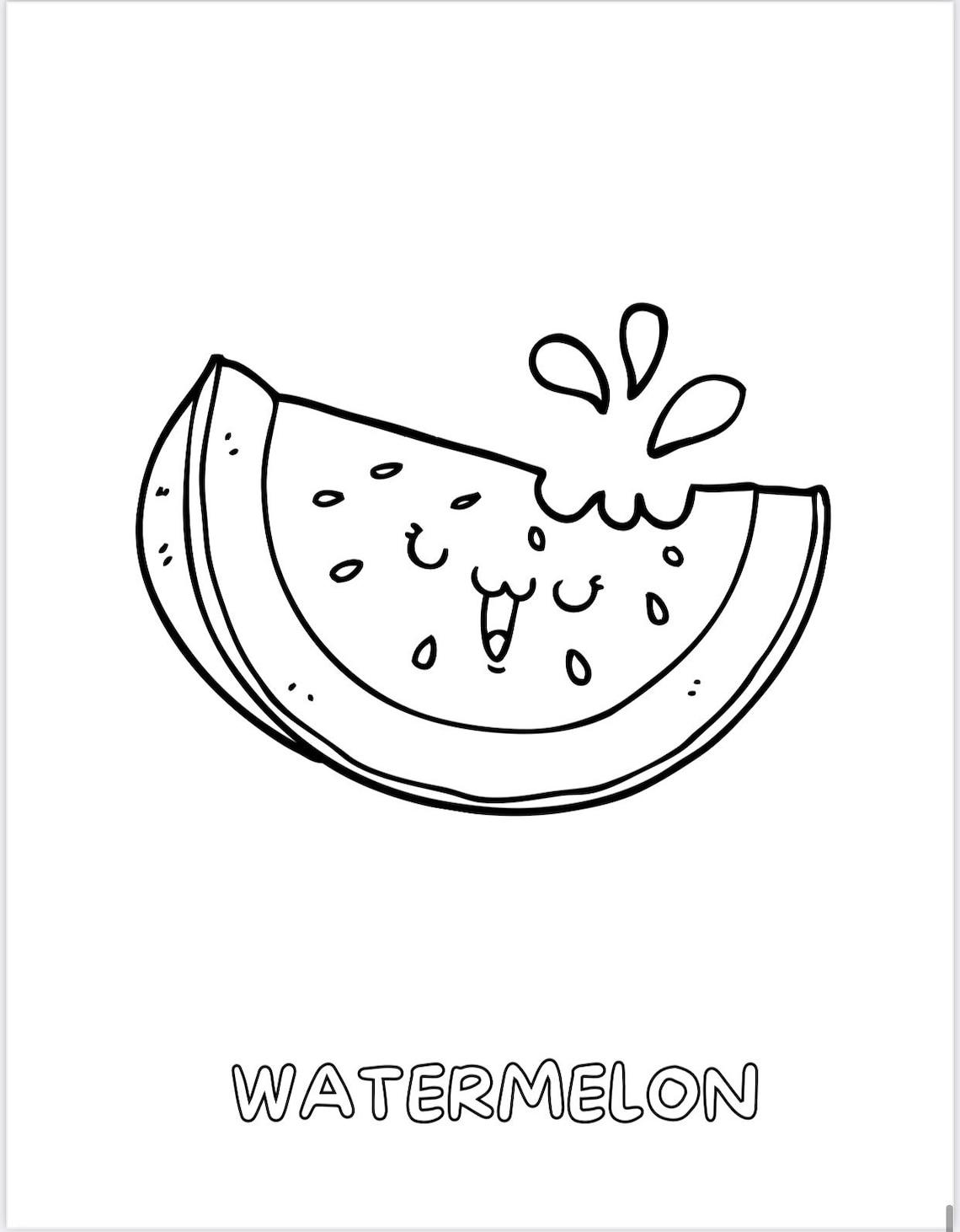Fun Kawaii Fruit 15 Printable Coloring Pages-instant - Etsy