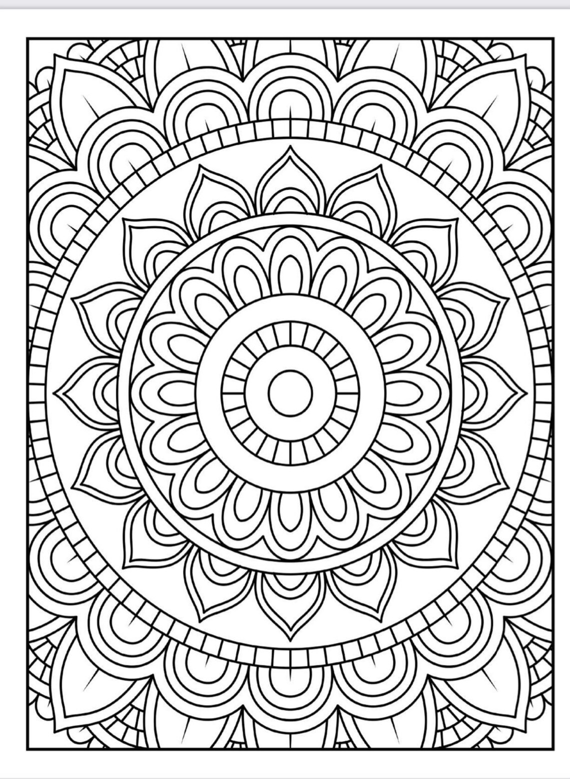 Square Mandalas 50 Printable Coloring Pages-instant Download-teens and ...