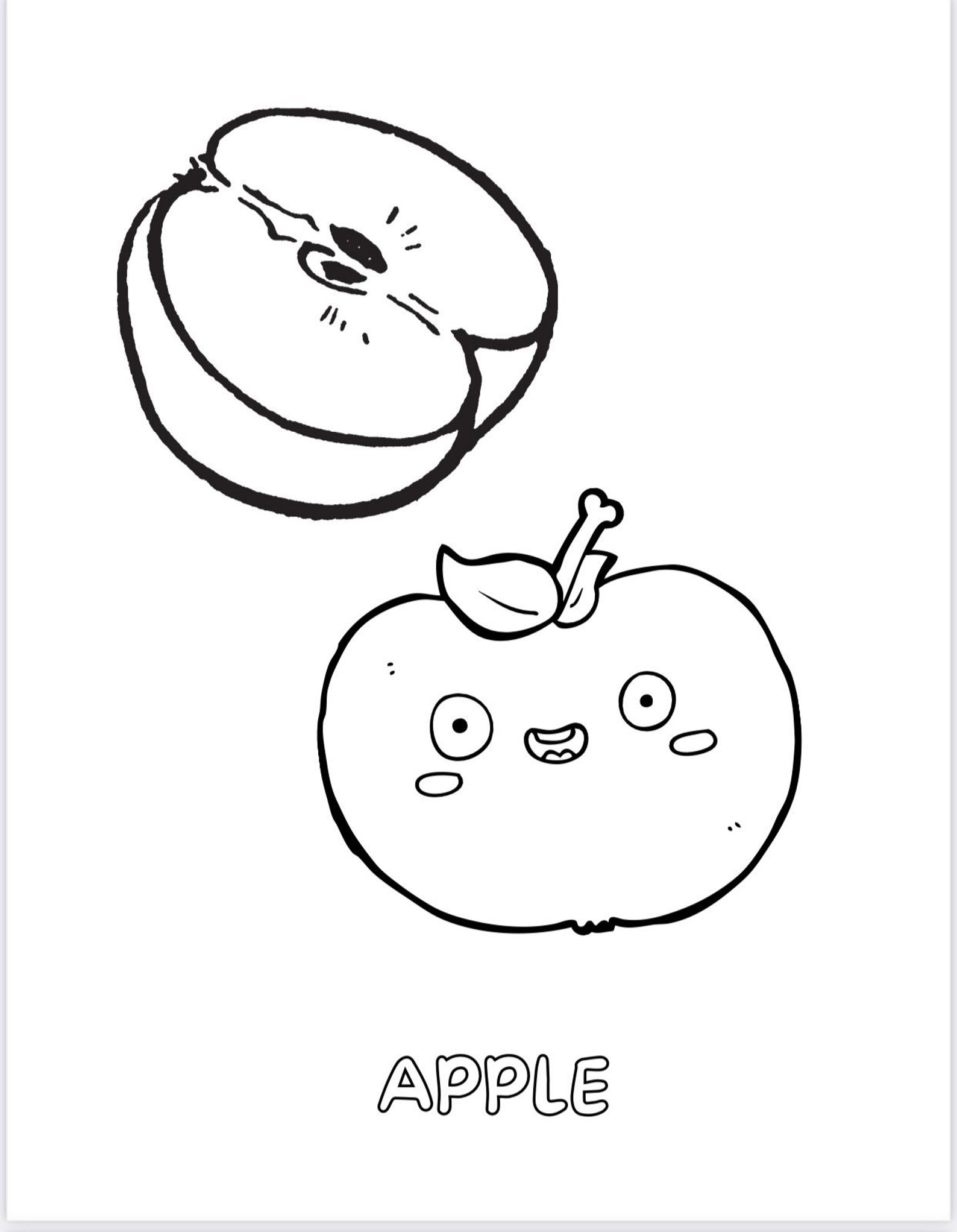 Fun Kawaii Fruit 15 Printable Coloring Pages-instant Download-character ...