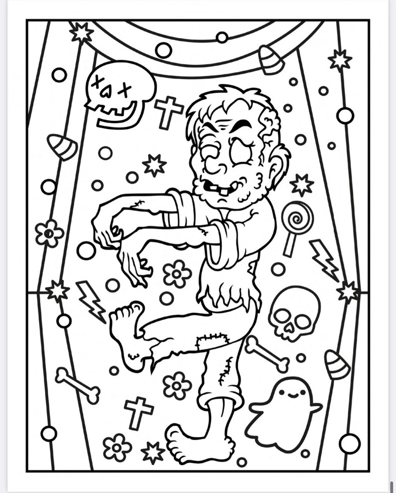 Halloween 50 Printable Coloring Pages-instant Download-holiday Coloring ...