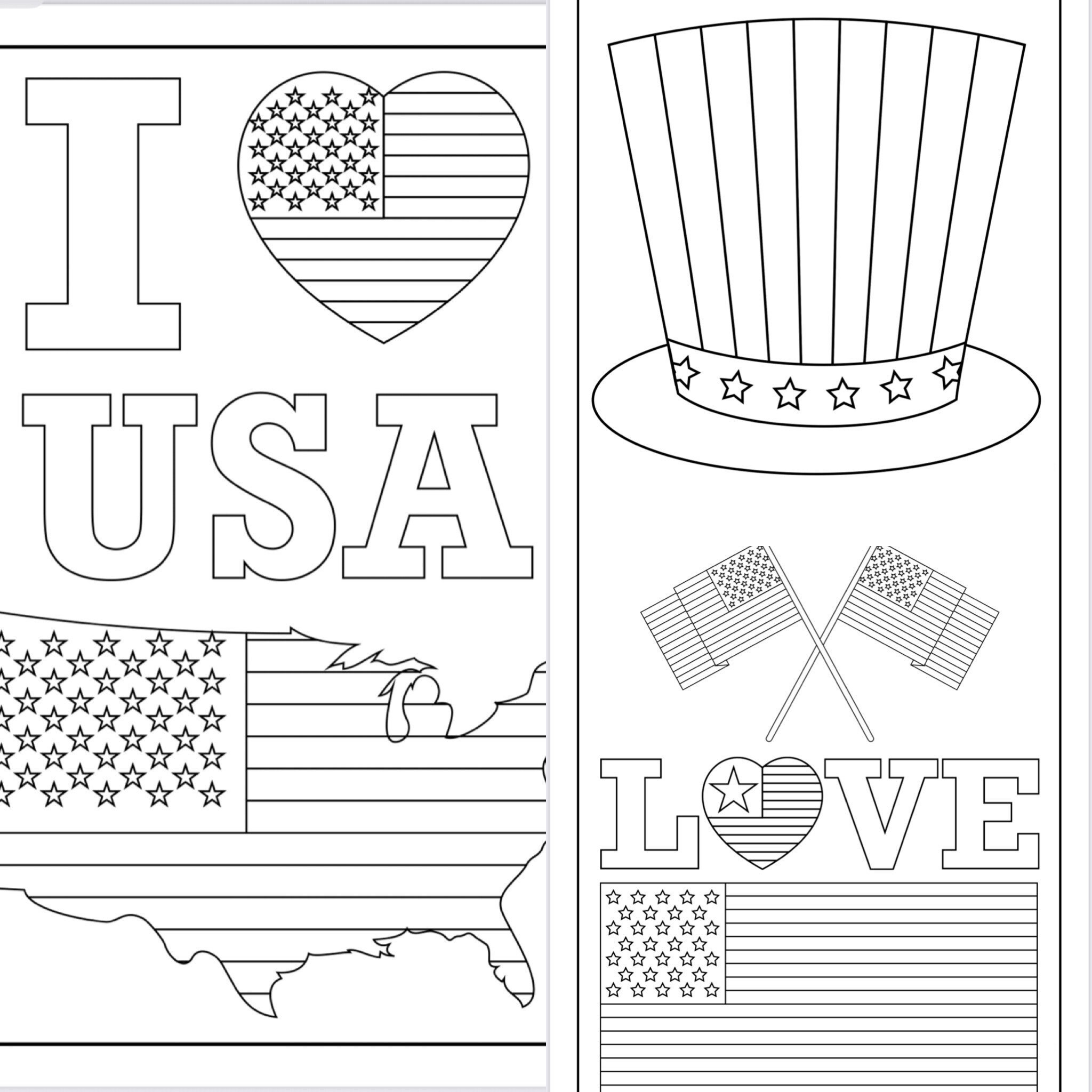 Fourth of July Coring Pages- Kids Fun Activities-20 Independence Day ...