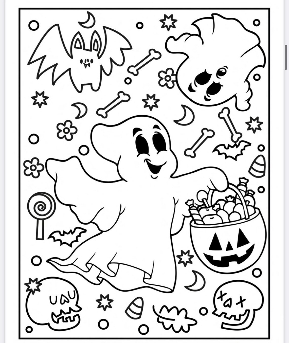 Halloween 50 printable coloring pages-instant download-holiday | Etsy
