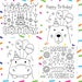 Happy Birthday 40 Printable Coloring Pages-fun Activity for Kids ...