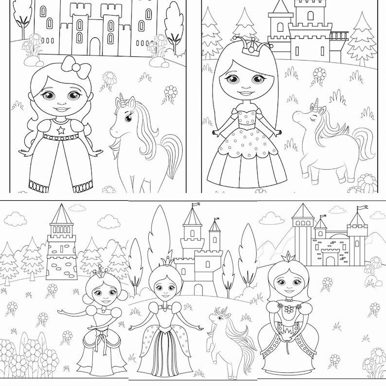Printable Princess Coloring Pages Cute Girl Coloring Sheets Princess ...