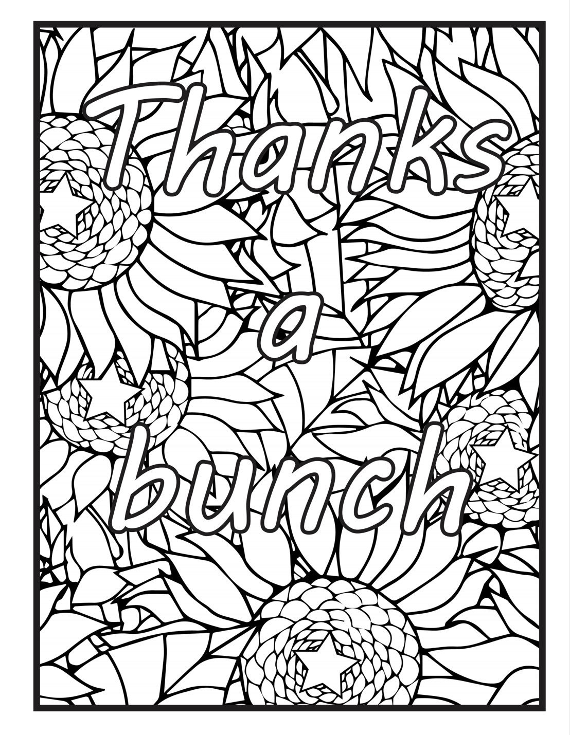 Gratitude Printable Coloring Pages-instant Download-coloring Thank You ...