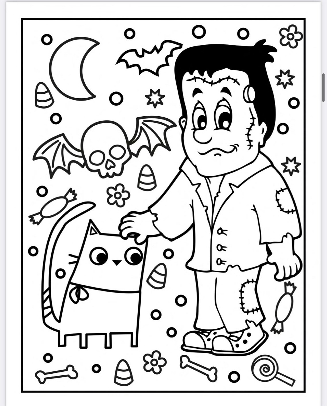 Halloween 50 printable coloring pages-instant download-holiday | Etsy
