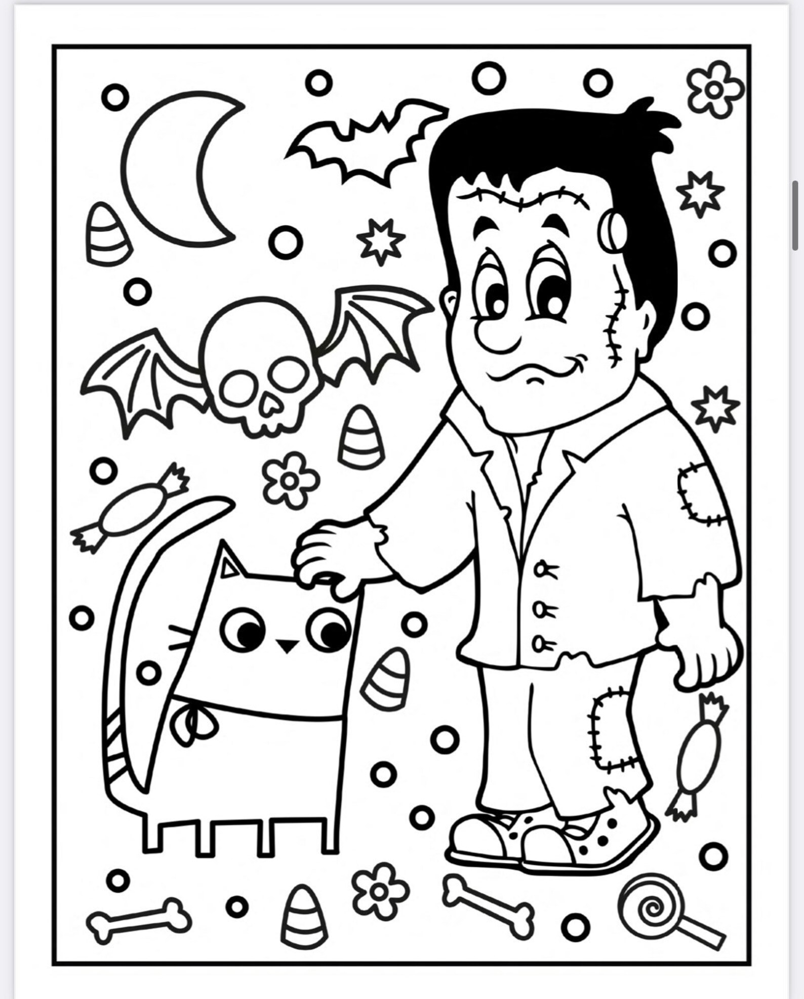 Halloween 50 Printable Coloring Pages-instant Download-holiday Coloring ...