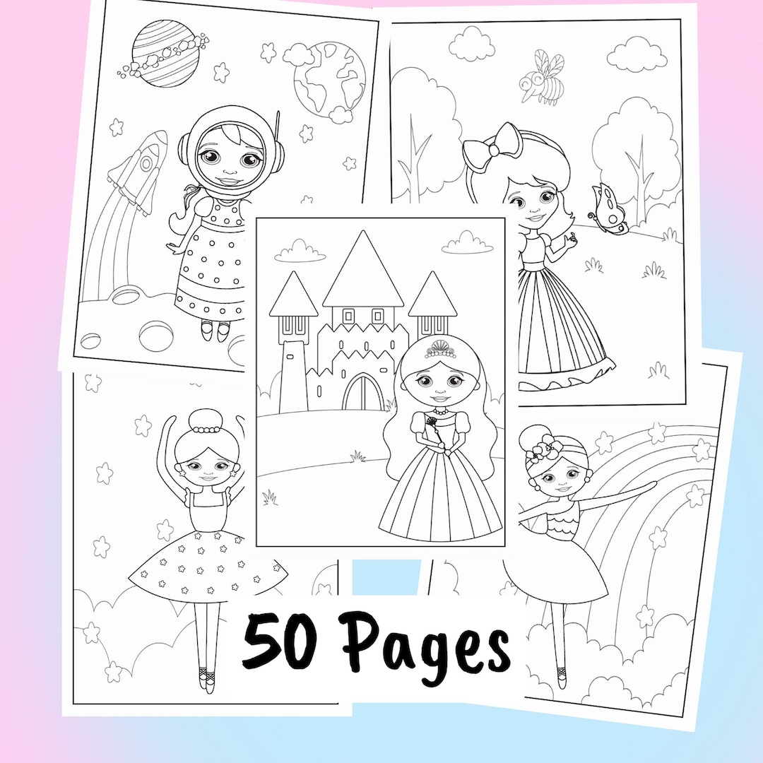 Printable Princess Coloring Pages - Cute Girl Coloring Sheets ...