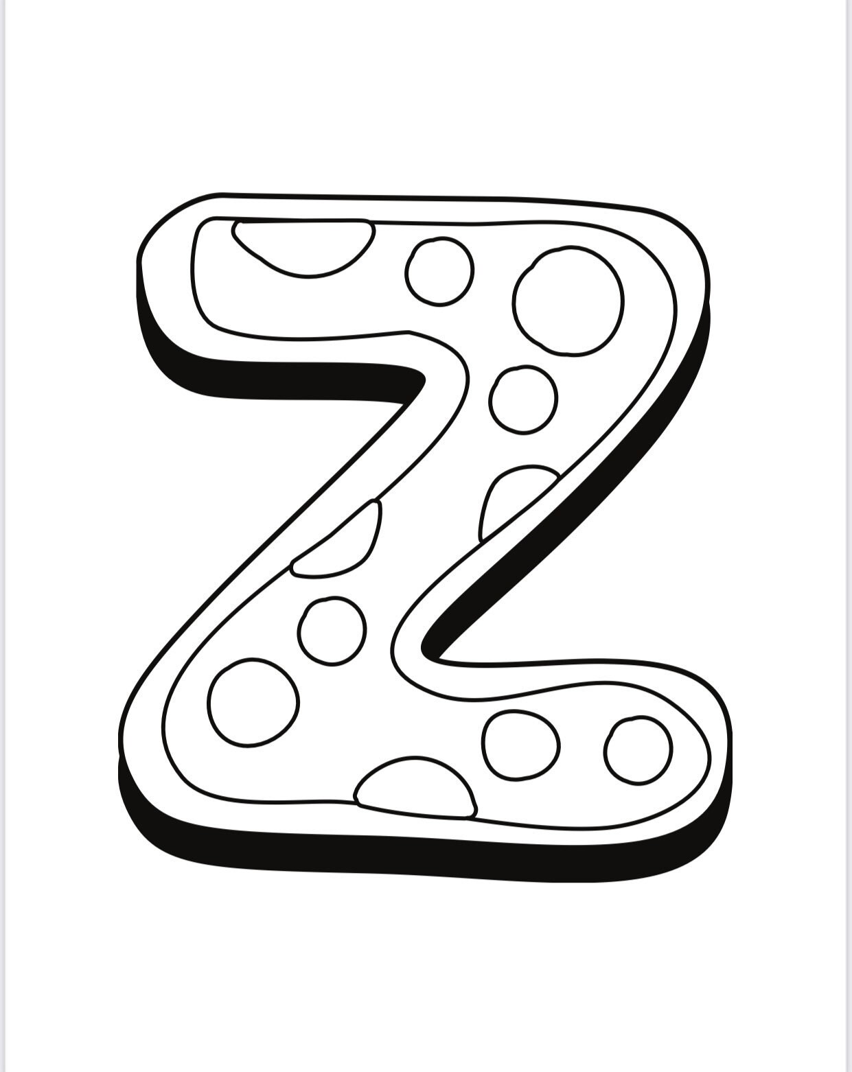 Alphabet 26 Printable Coloring Page-instant Download-learning Activity ...