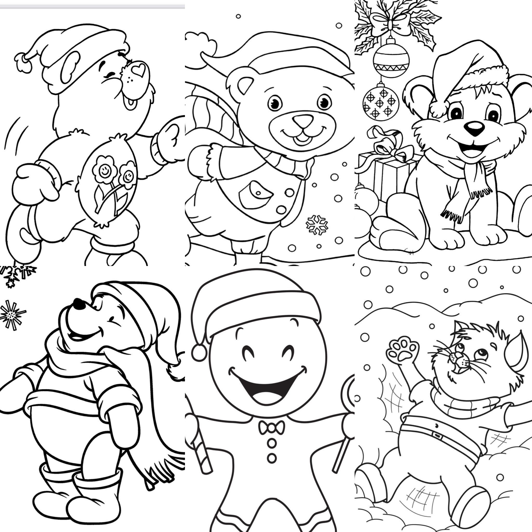 Winter Printable Coloring Pages-instant Download-fun Activity for Kids ...