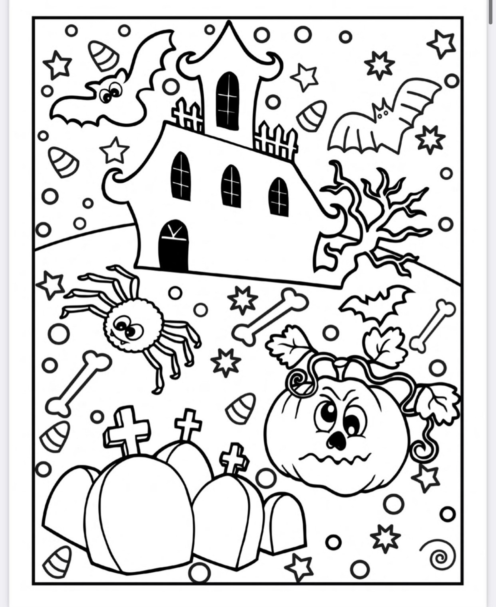 Halloween 50 Printable Coloring Pages-instant Download-holiday Coloring ...