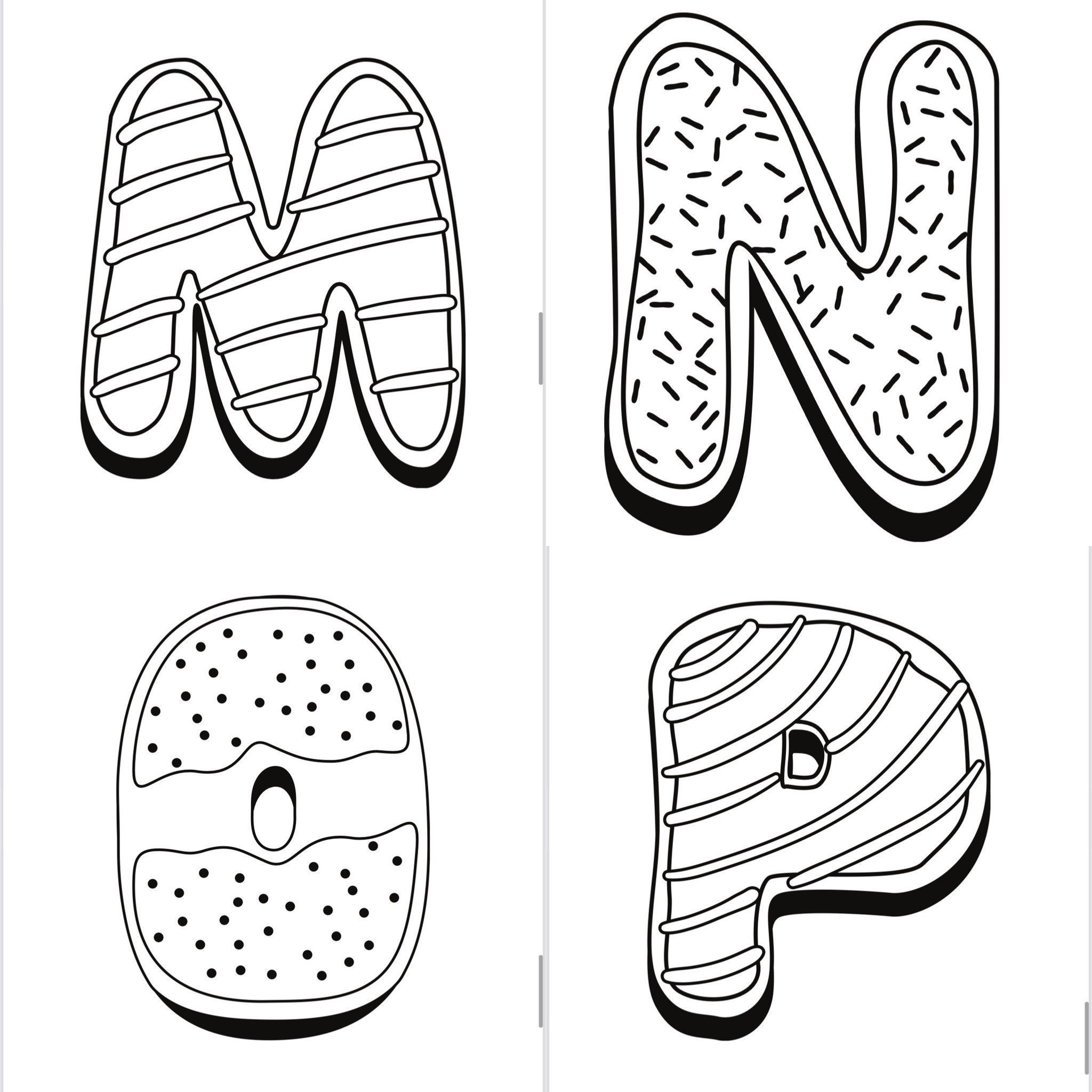 Alphabet 26 Printable Coloring Page-instant Download-learning Activity ...