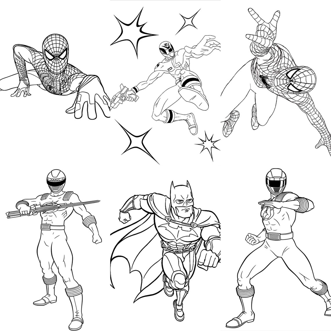 Superhero 45 Printable Coloring Pages-instant Download-fun Activity for ...