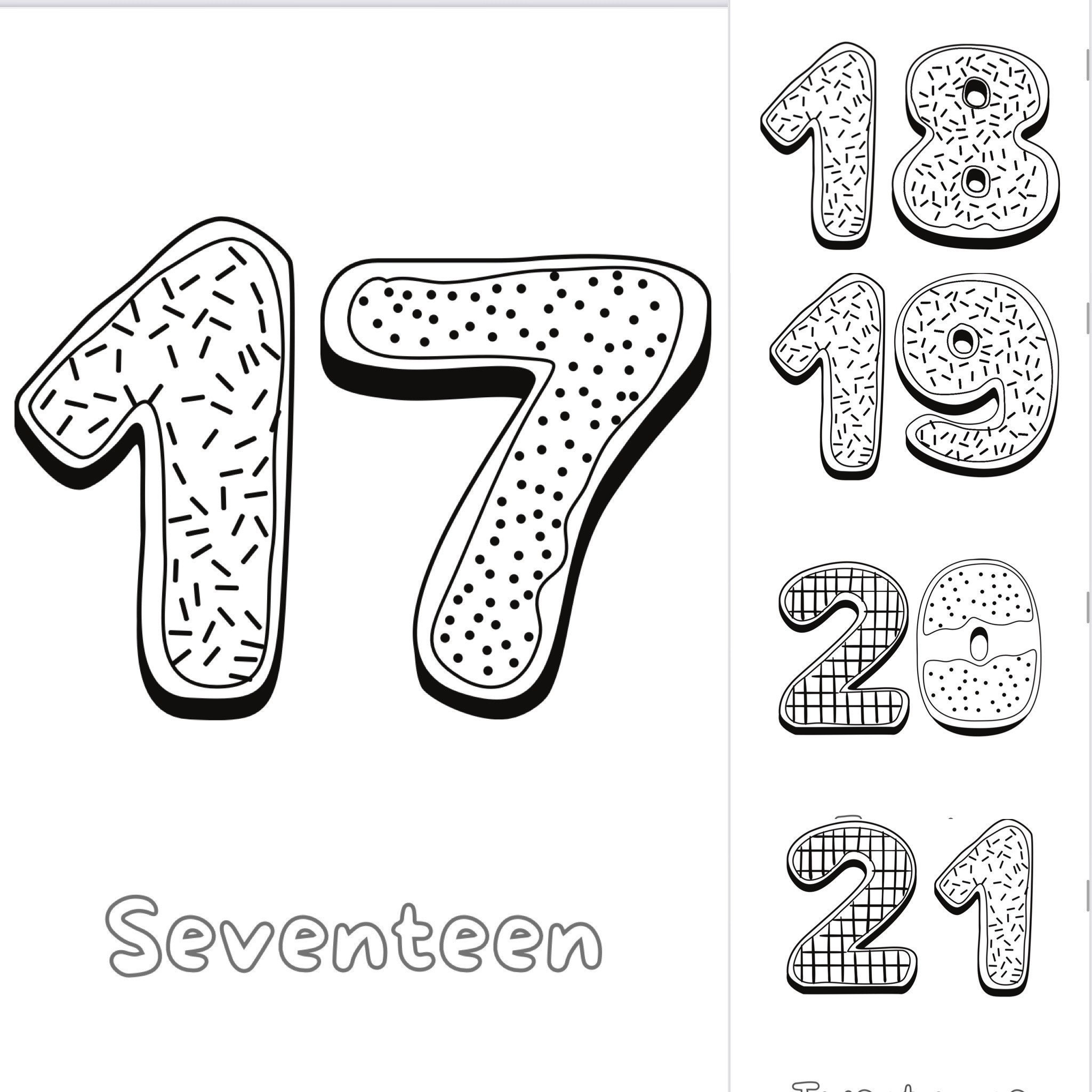 Numbers 1-50 Printable Coloring Pages-instant Download-learning ...