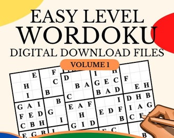6x6 Wordoku Puzzle Book - 200 Puzzles - Digital Download - Etsy