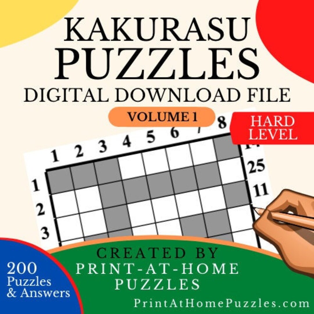 Kakurasu Puzzle Book - Hard Level - 200 Puzzles - Digital Download - Etsy