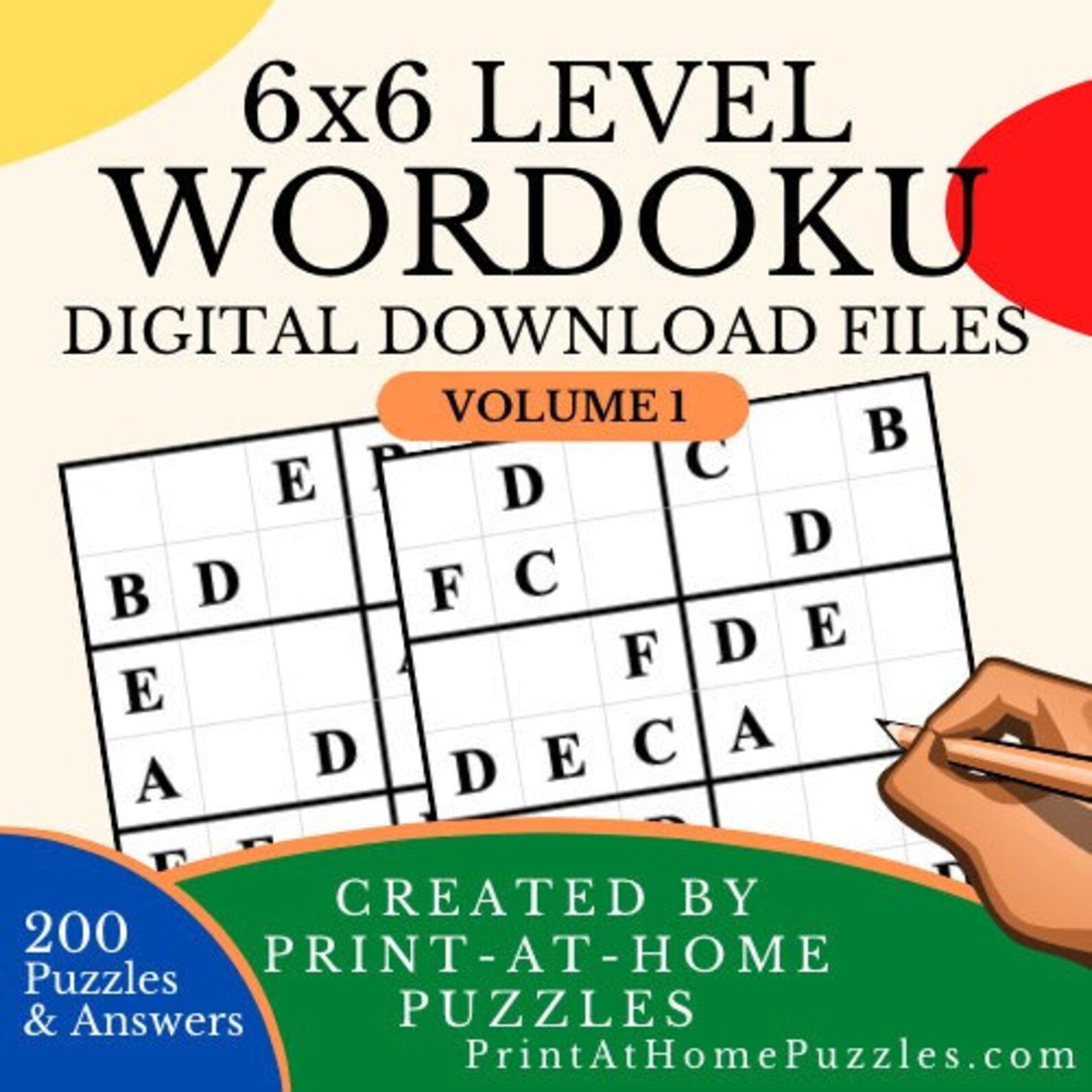 6x6 Wordoku Puzzle Book - 200 Puzzles - Digital Download - Etsy