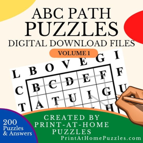 ABC Path Puzzle Book Easy Level 200 Puzzles Digital - Etsy UK