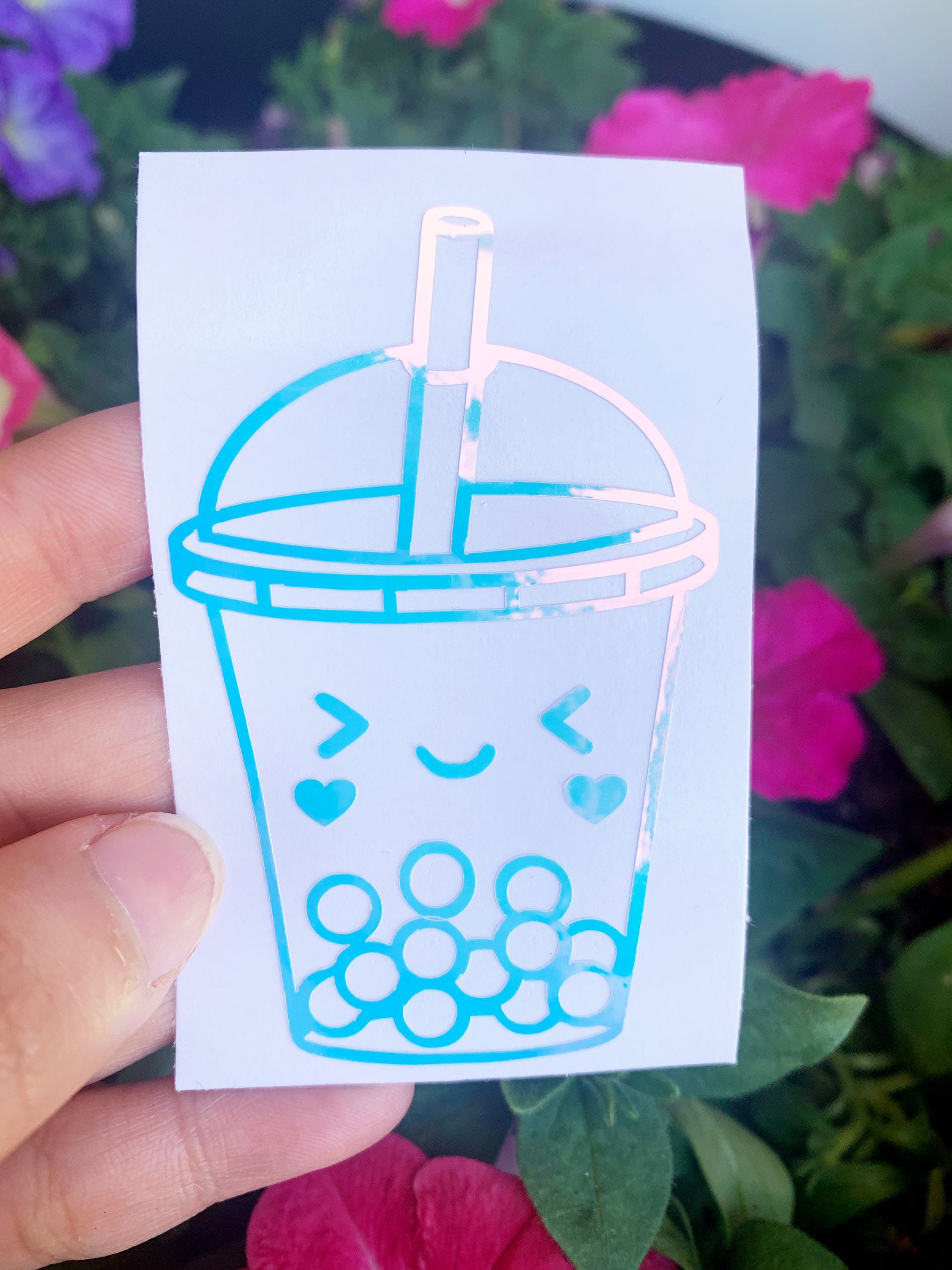 Kawaii Boba Decal Boba Car Decal Holographic Boba Stickers - Etsy