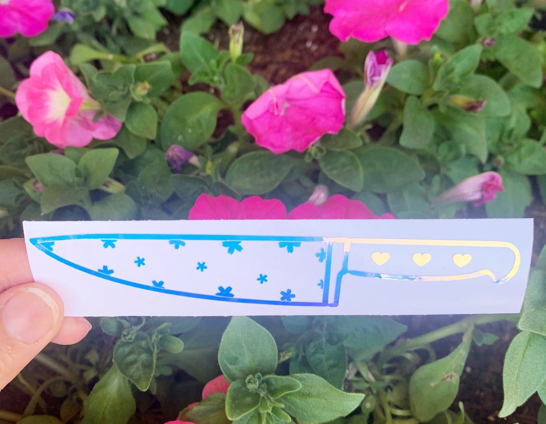 Kawaii Sakura Dagger Decals,kawaii Holographic Knife Vinyl Decal ...