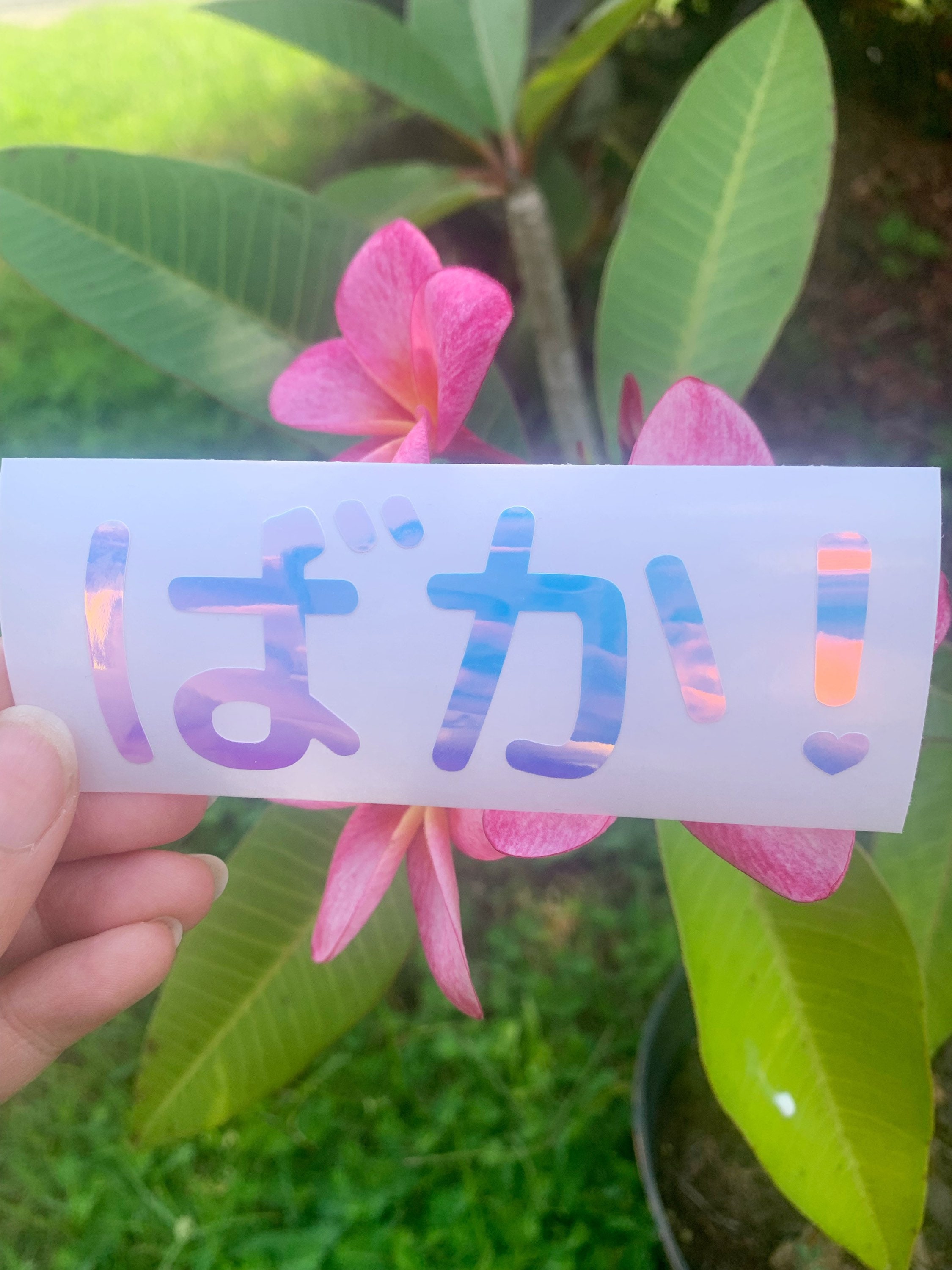 Baka Holographic Vinyl Decal, Kawaii Idiot Anime Stickers, Cute Baka ...