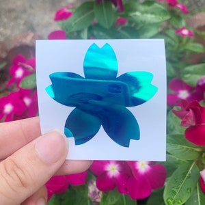 Sakura Flower Holographic Vinyl, Cherry Blossom Vinyl Decal, Sakura ...