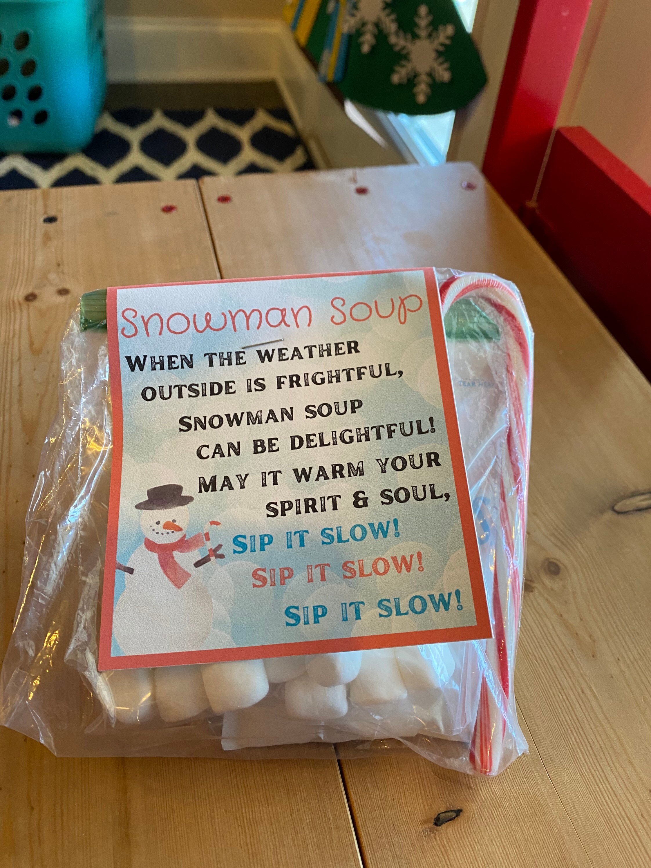 Snowman Soup Printable Gift Tag - Etsy