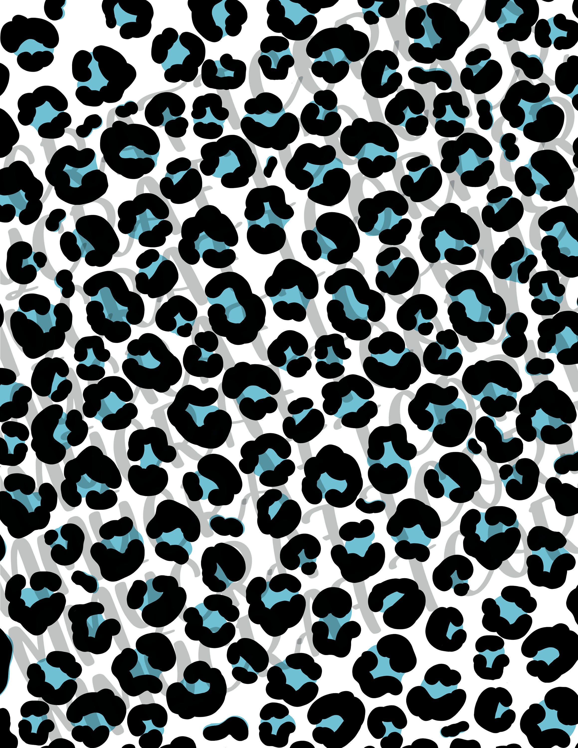 Art & Collectibles digital download transparent background Blue Leopard ...