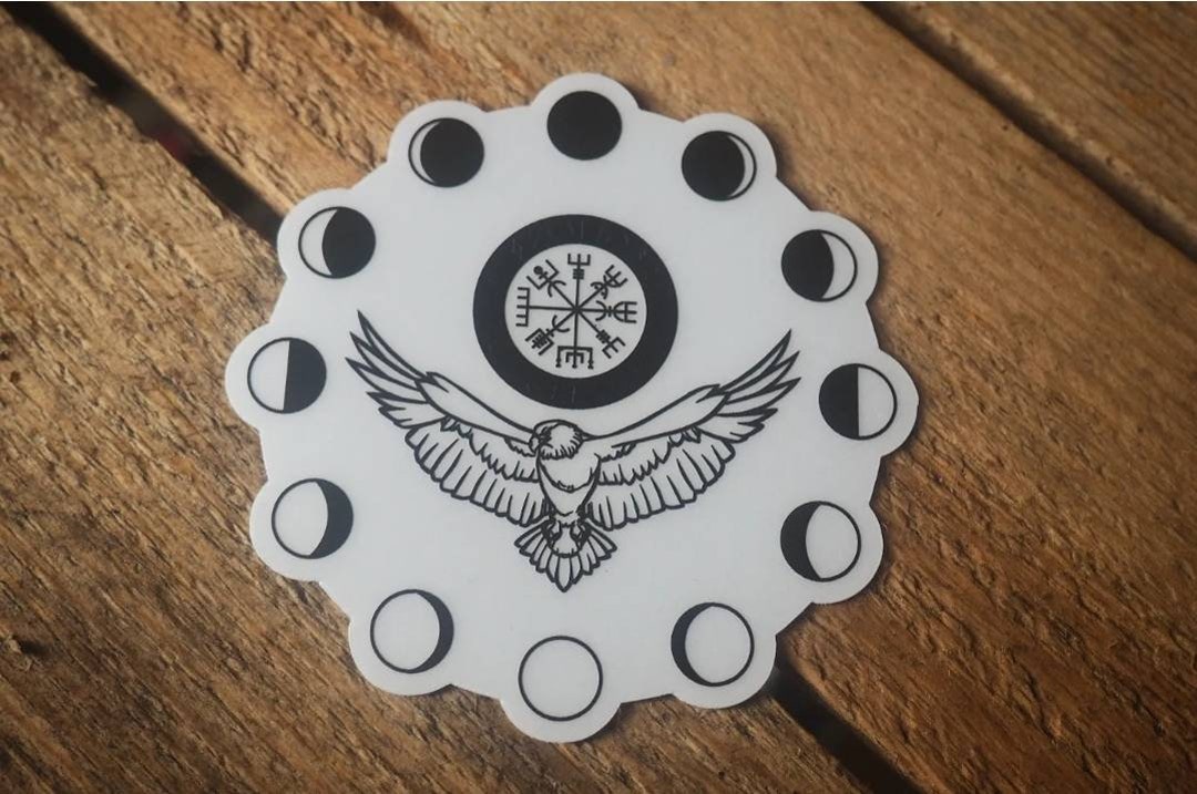 Moon Phases, Eagle, Vegvisir Stickers Transparent - Etsy