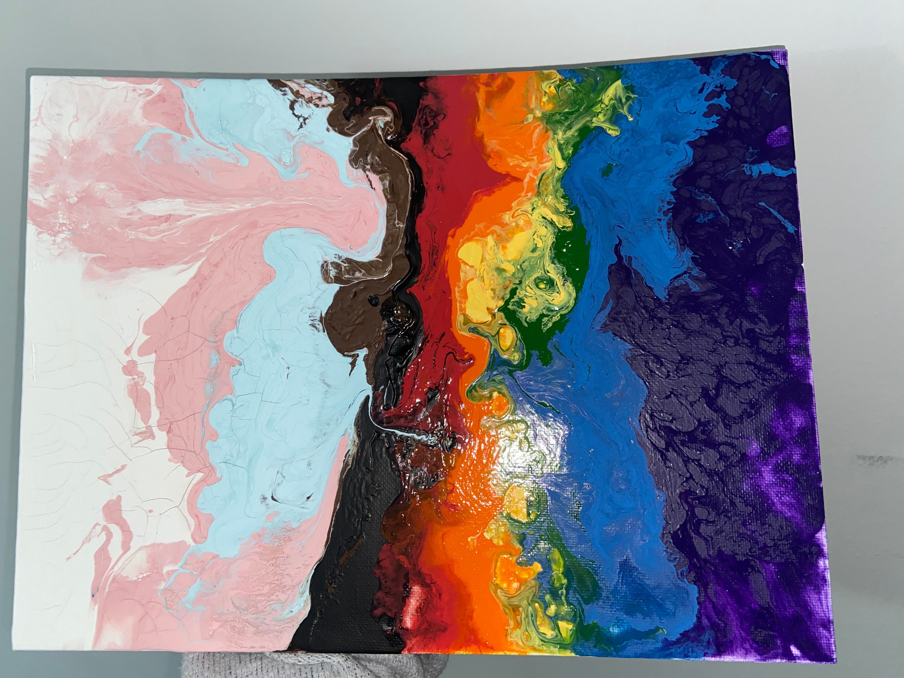 Inclusive Pride Flag Acrylic Pour - Etsy