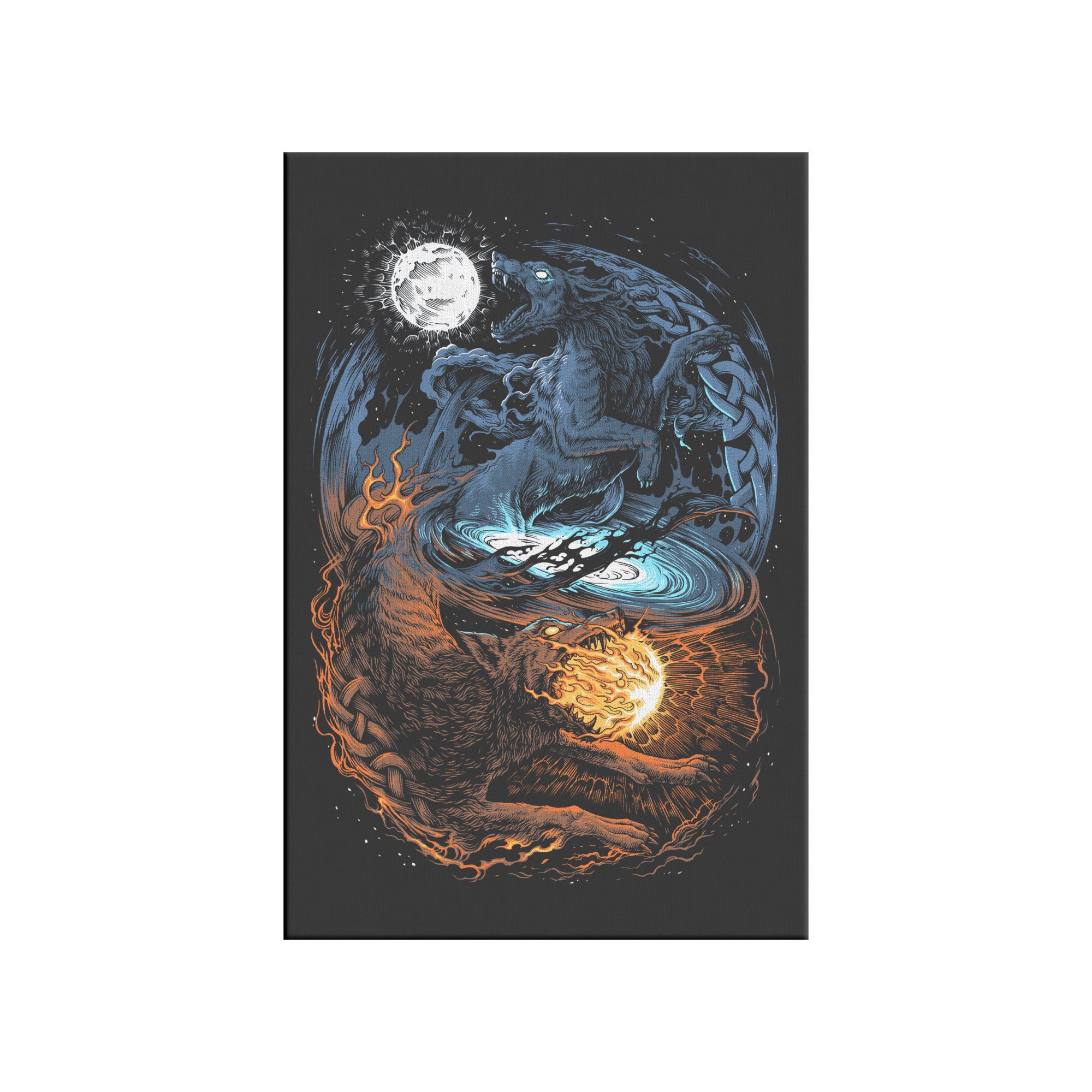 Norse Wolf Pagan Mythology Viking Canvas Art Viking Pagan - Etsy