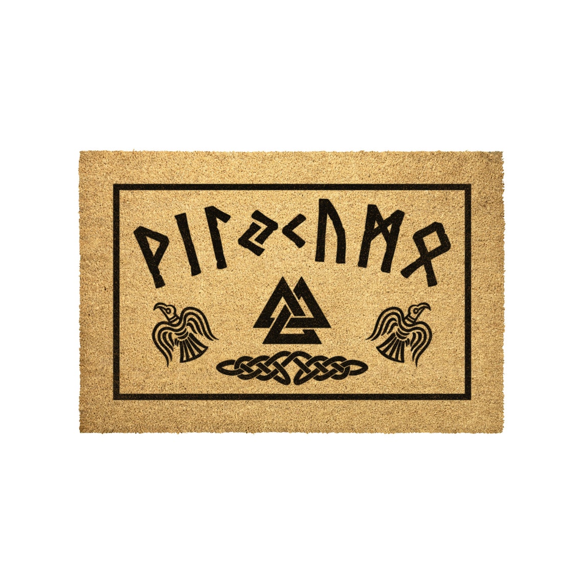 Norse Welcome Viking Elder Futhark Runes Raven Doormat Norse - Etsy