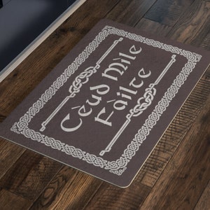 Celtic Scots Gaelic Hundred Thousand Welcomes Doormat, Scottish Welcome ...