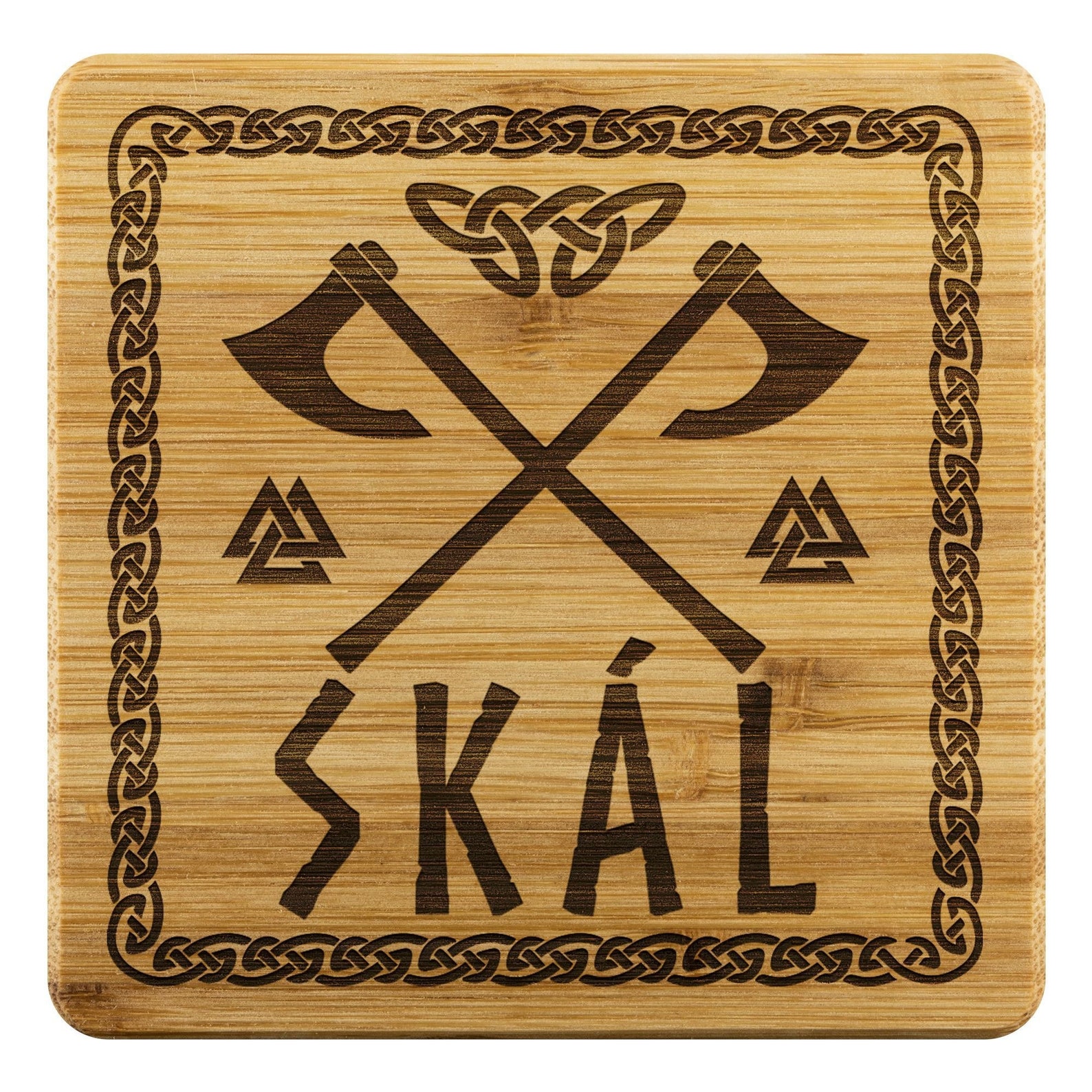 Norse Skál Toast Viking Axe Celtic Knot Coasters Nordic - Etsy UK