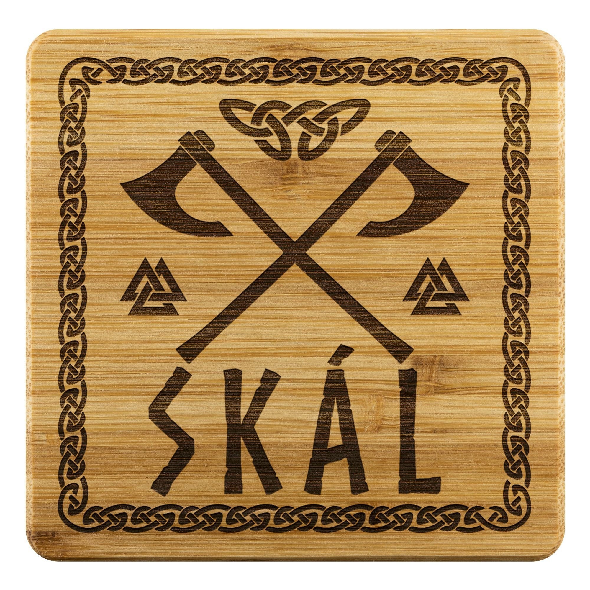 Norse Skál Toast Viking Axe Celtic Knot Coasters Nordic - Etsy